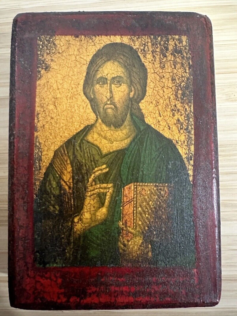 Jesus Christ Handcrafted Wooden Icon 3x4” - Etsy