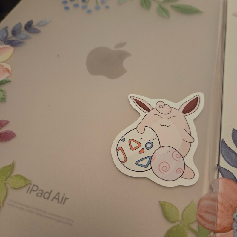 Pokémon Wigglytuff Sticker With Her Togepi and Igglybuff Eggs Stickers ...