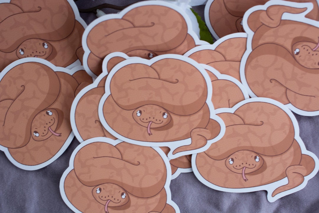 Cute Snake Glitter Sticker | Ball Python Vinyl Stickers for Laptops, Water Bottles, Notebooks ...