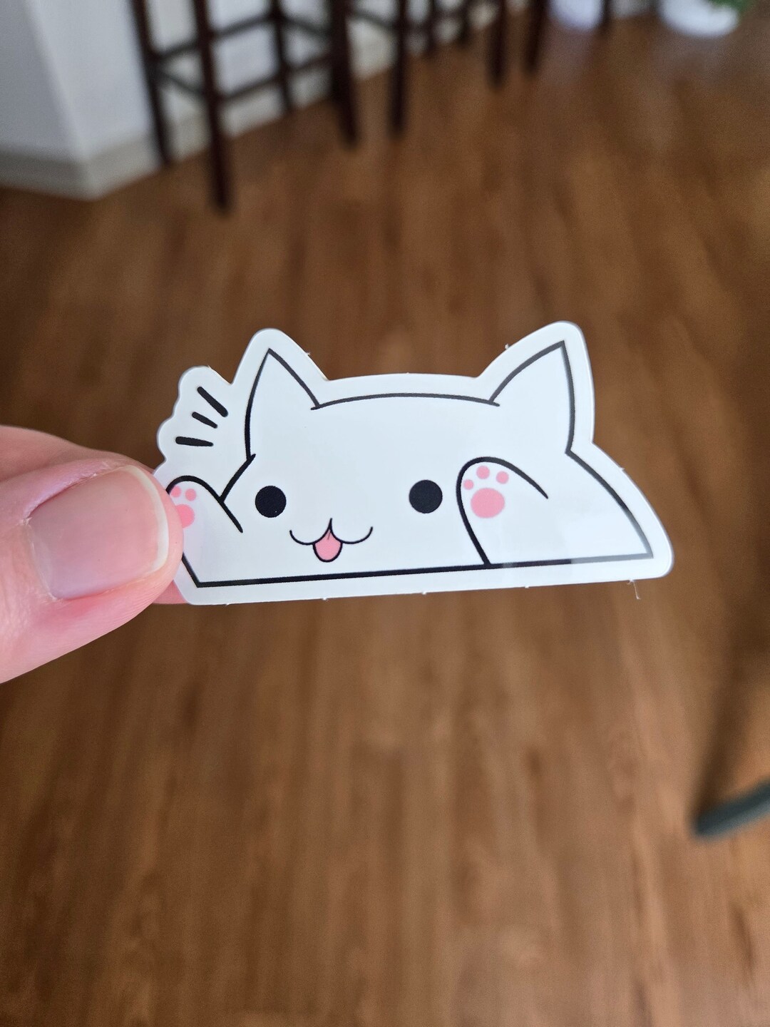 Cute Bongo Cat Vinyl Sticker Funny Meme Stickers for Laptops, Water ...