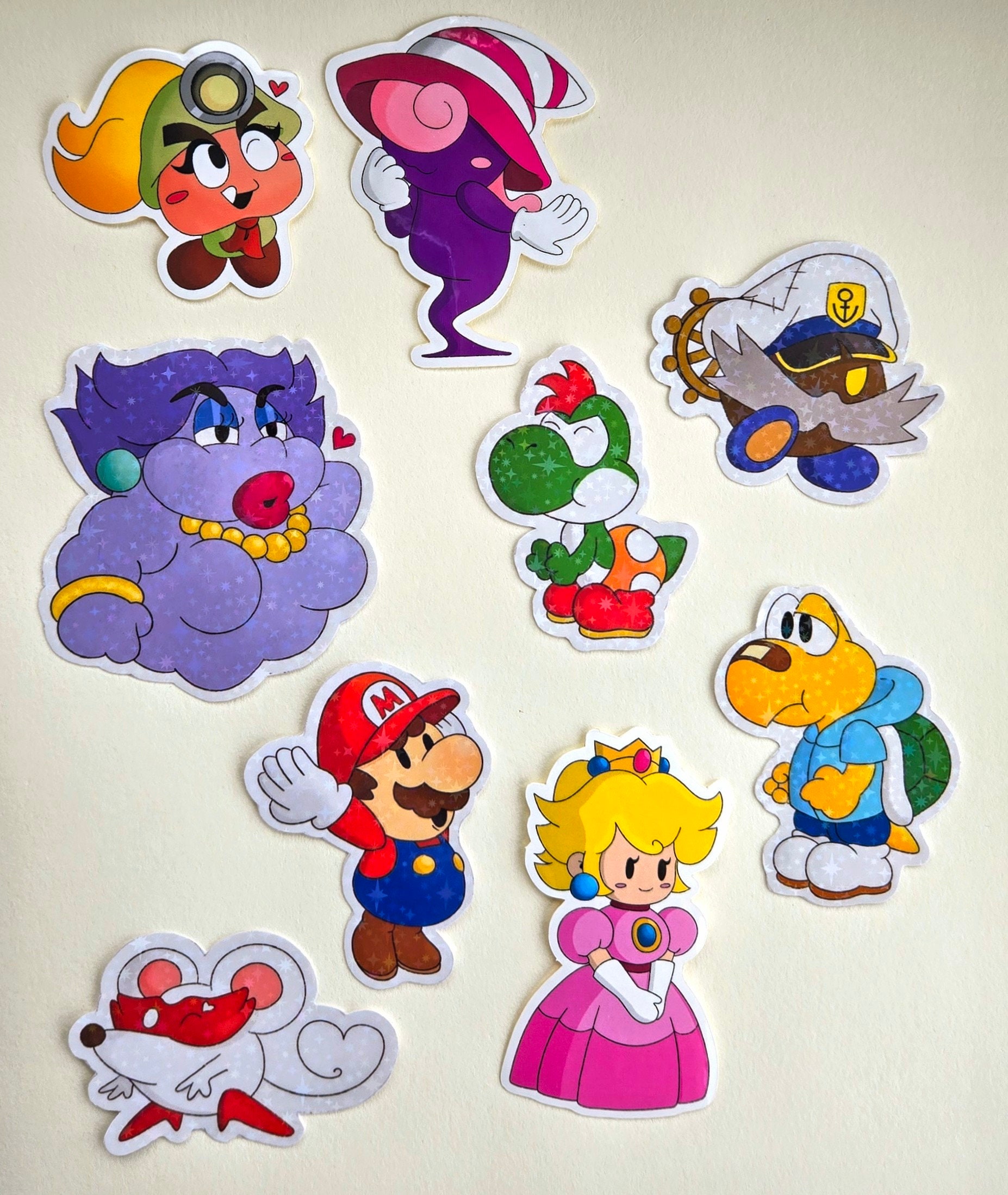 Paper Mario TTYD Partners Goombella Koops Flurrie Yoshi Vivian Bobbery ...