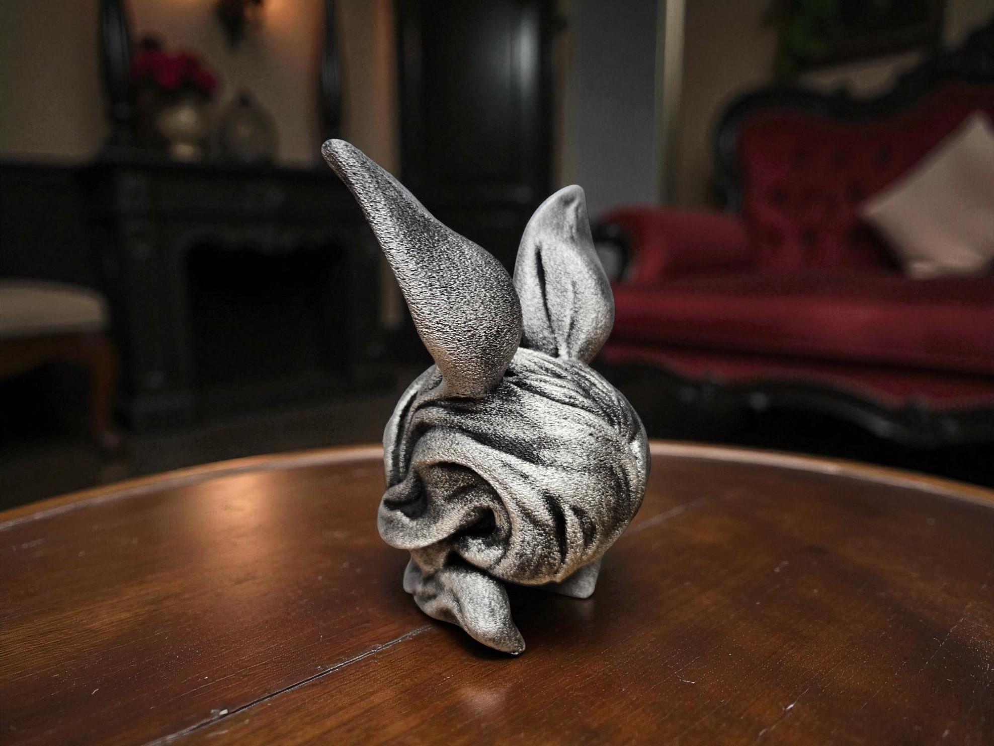 The Hallowed Hare – Hand-painted Skull Bunny Statue (gold or Silver ...