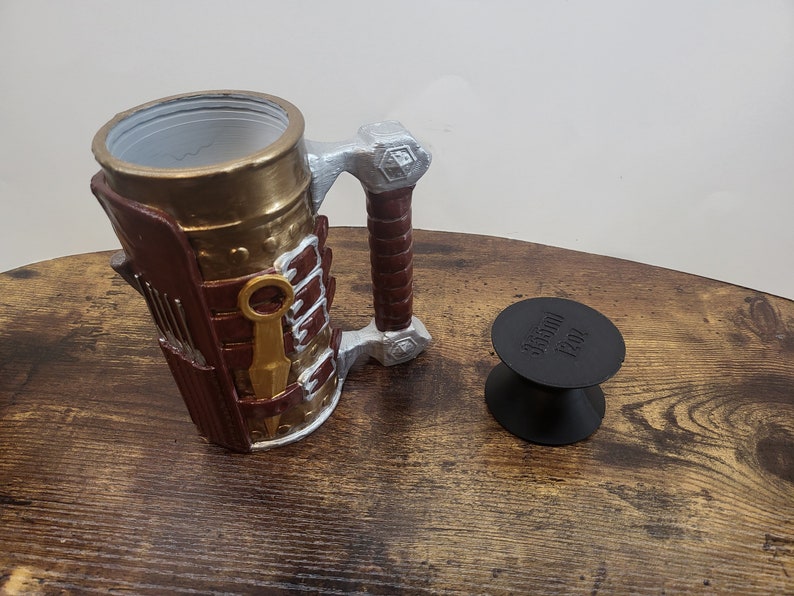 Hand Painted Mythic Mug Can Holder-the Rogue - Etsy