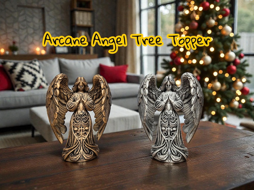 Arcane Angel Tree Topper • 3D Printed Fantasy Holiday Statue • Hand ...