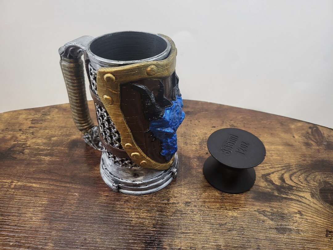 Hand Painted 3D Printed Mythic Mug Can Holderthe Knight - Etsy