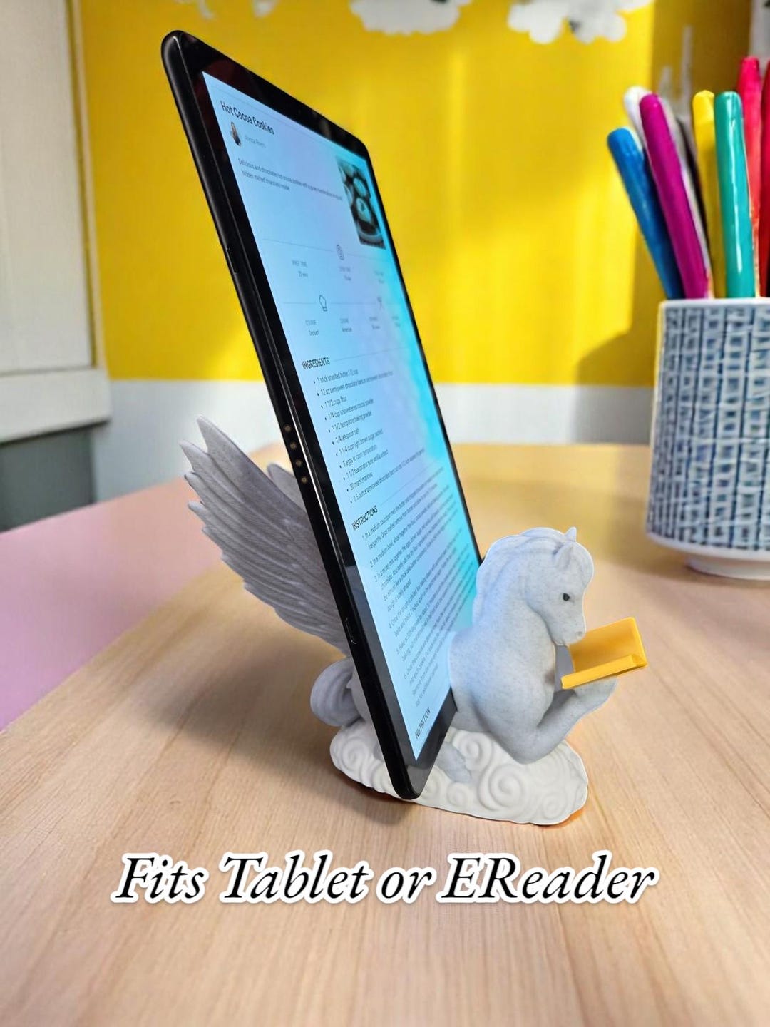 Pegasus Tablet - Book Stand – Marble Fantasy Holder With Gold Book | E ...