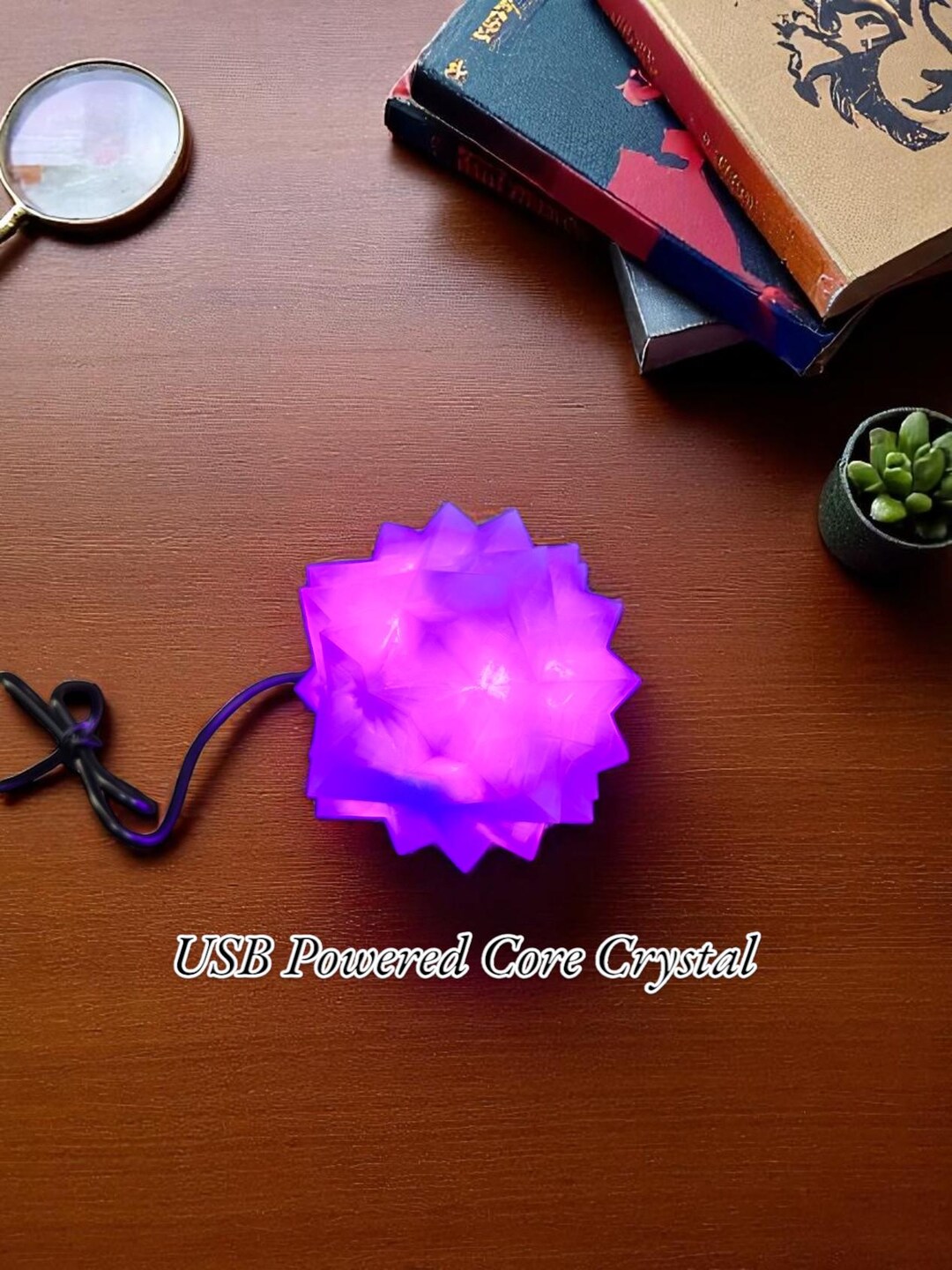 Sound-reactive RGB Crystal Light Orb 4 Inch USB Fantasy Glow Sphere ...