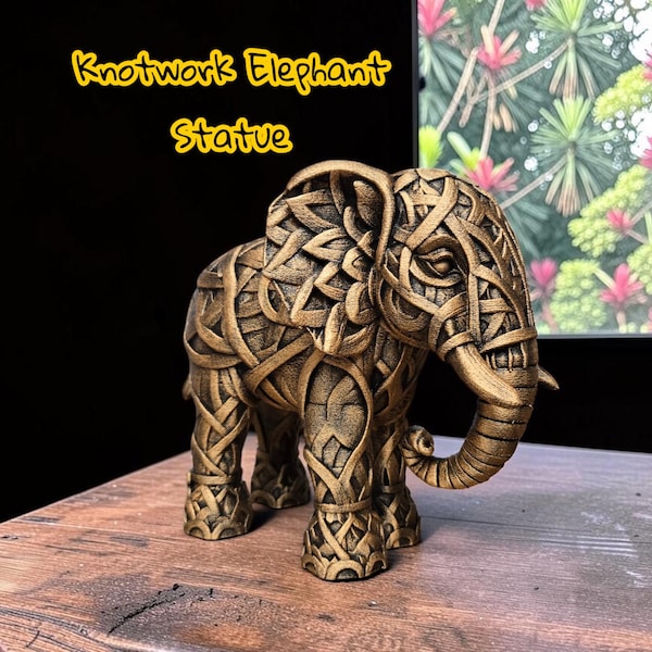 Elephant Statues Gold - Etsy