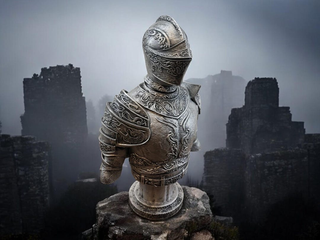 10" Hand Painted Drakeblood 3D Printed Knight Bust Dark Souls 3 - Etsy