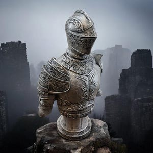 10" Hand Painted Drakeblood 3D Printed Knight Bust Dark Souls 3 - Etsy