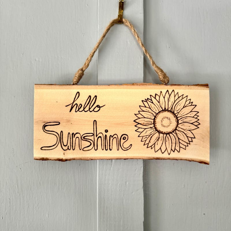 Wood Burned Sign - Etsy