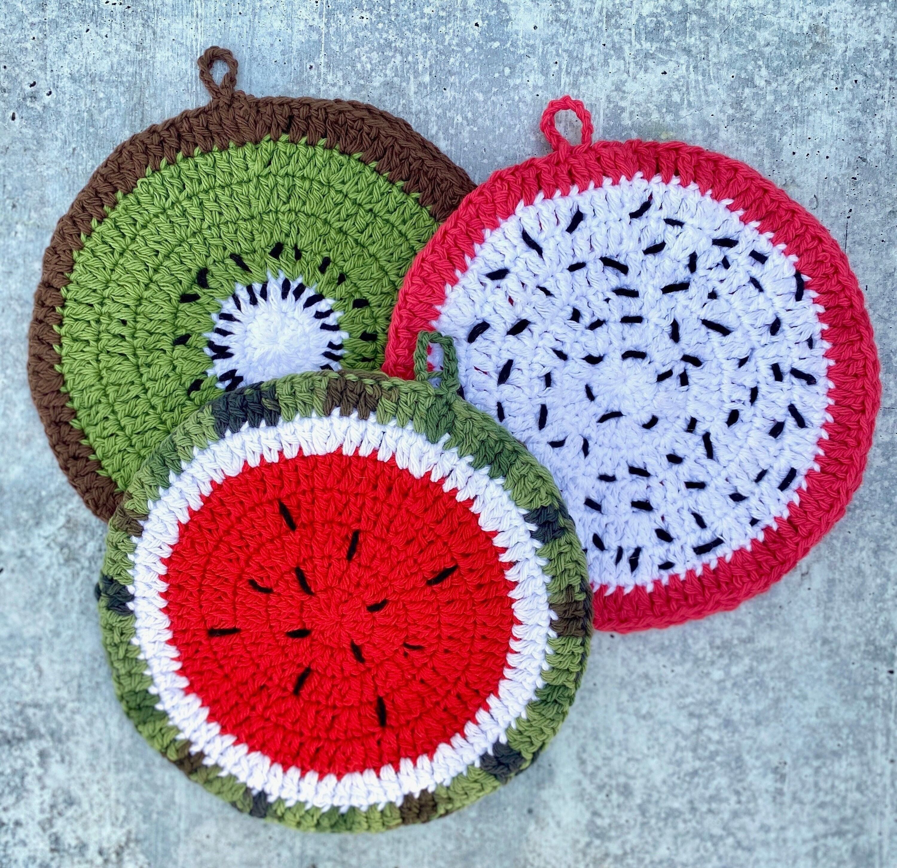 Fun Fruity Potholders Pattern - Etsy