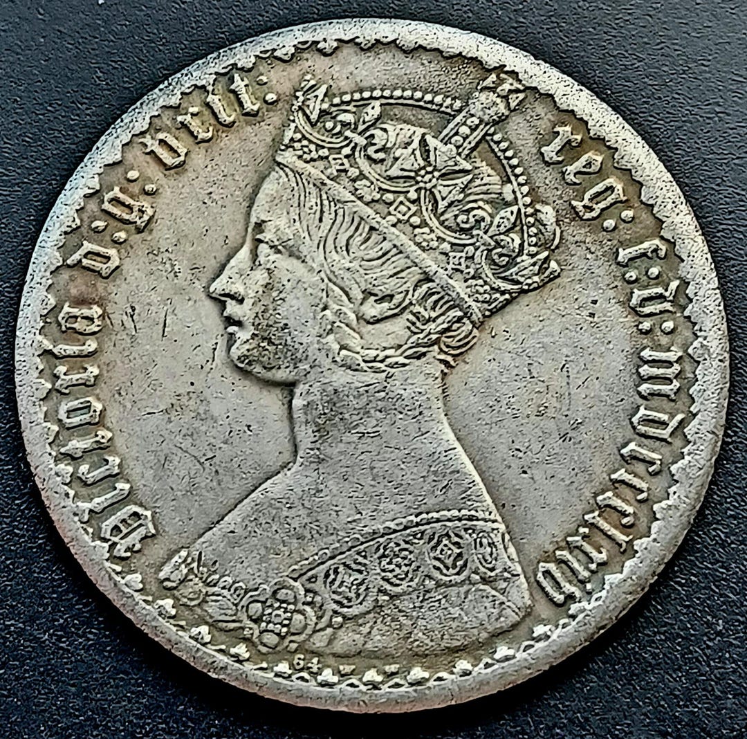 1847 Queen Victoria Gothic Florin Coin Gift Item for Collector Restrike ...