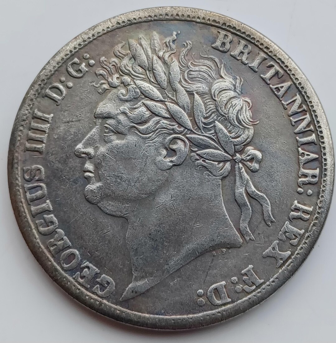 1822 King George Lv Crown, Vintage British Coin Restrike. - Etsy