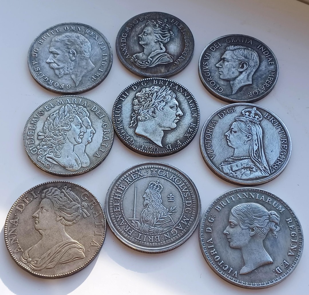 British Crown Coin Monarch Set X 9 Coins, Restrikes. - Etsy Australia