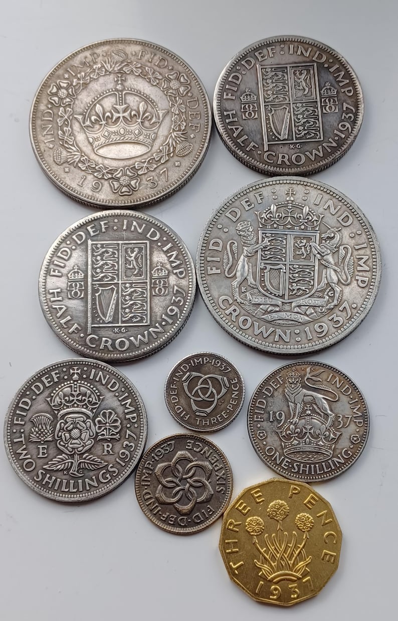 1937 King Edward Vlll Coins, British Coin Set, Collectable Coins ...
