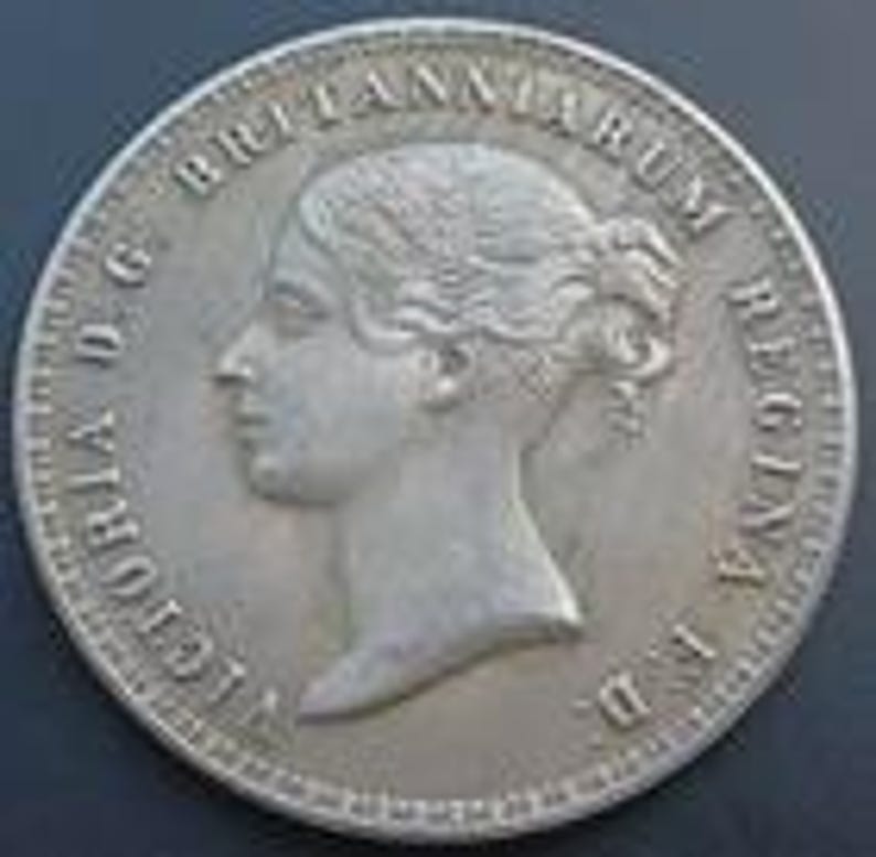 1839 Queen Victoria Una & the Lion Crown Coin Gift Item for Collector ...