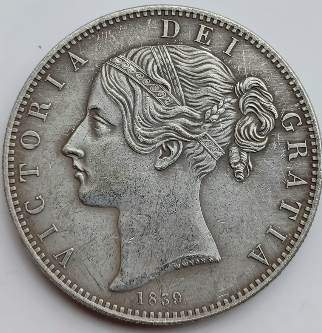 1839 Queen Victoria Young Head Crown Coin Gift Item for Collector ...