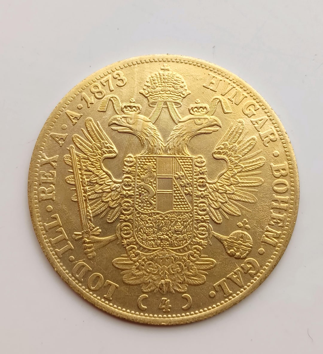 Austria 4 Ducat *1873* Francis Joseph L Gold Plated - Restrike. - Etsy