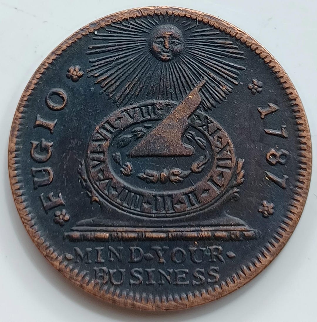 1787 Fugio Cent, 1C, Colonial Copper Coin, USA, Restrike. - Etsy