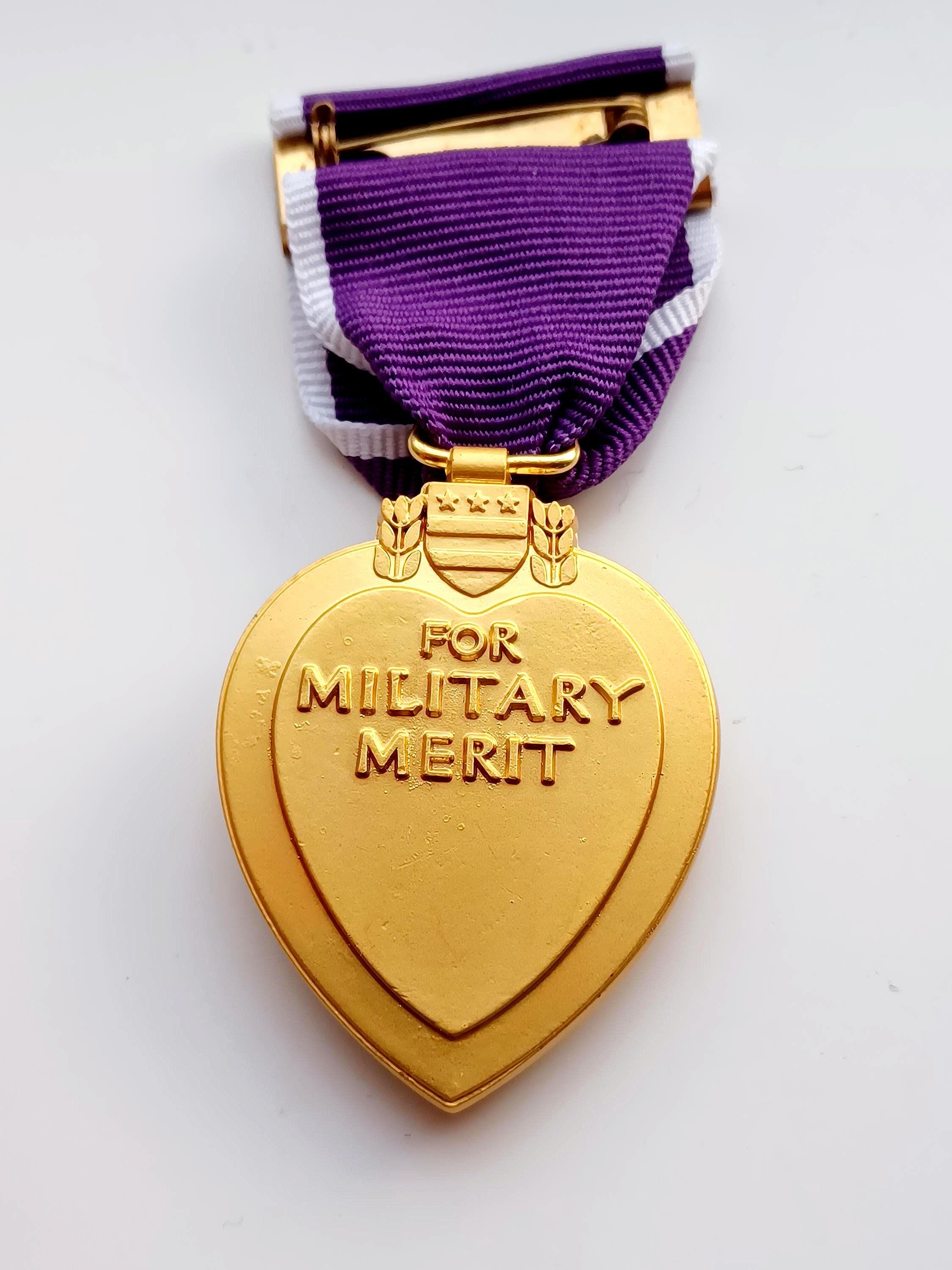 USA American Purple Heart Medal - 22c Gold Plated. - Etsy