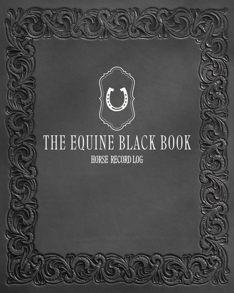 Equine Black Book Horse Record Log | Horse Planner | Vet Log | Hoof ...
