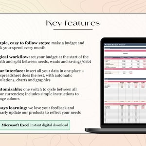 Monthly Budget Template Microsoft Excel Budget Planner Template Finance ...