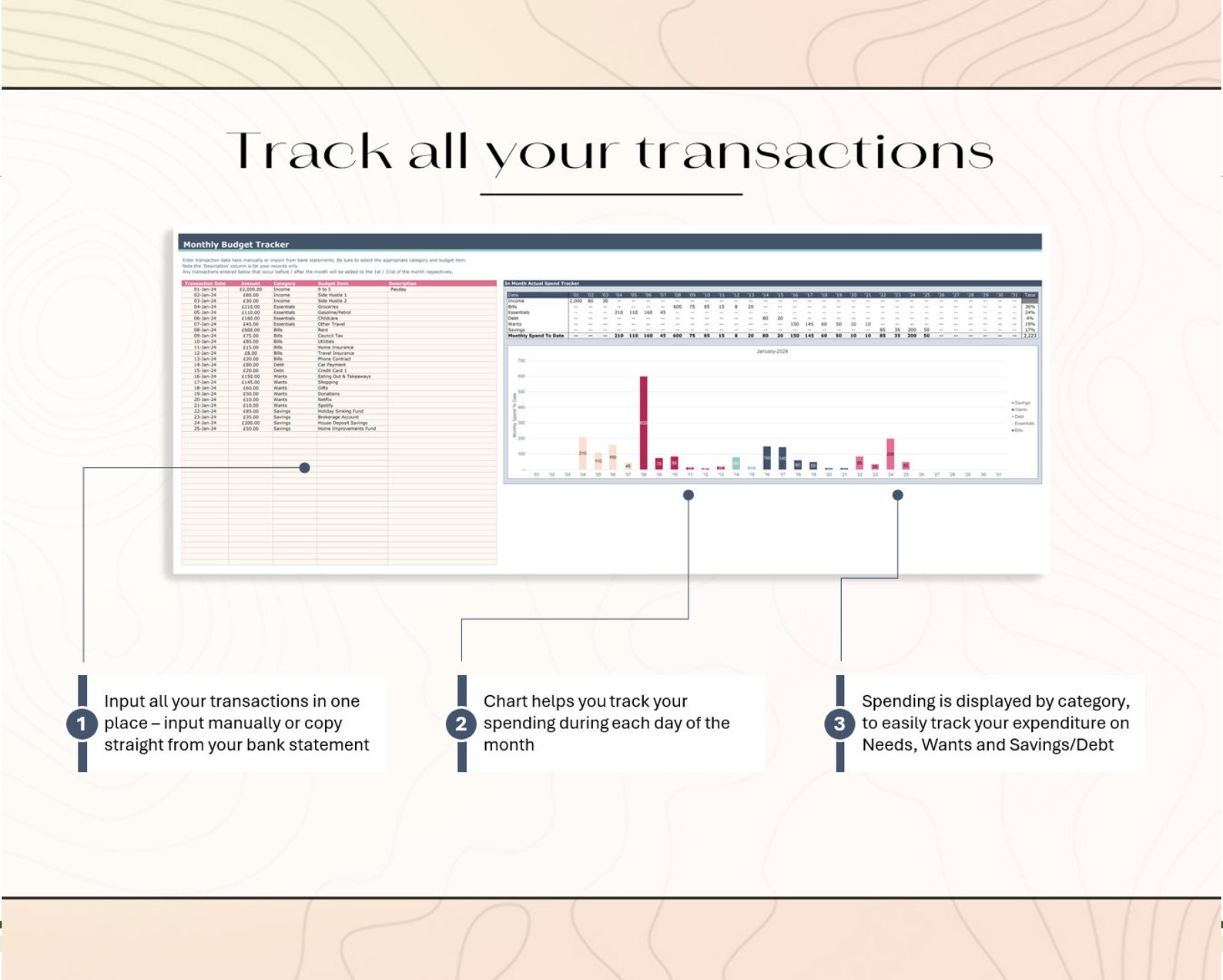 Monthly Budget Template Microsoft Excel Budget Planner Template Finance ...