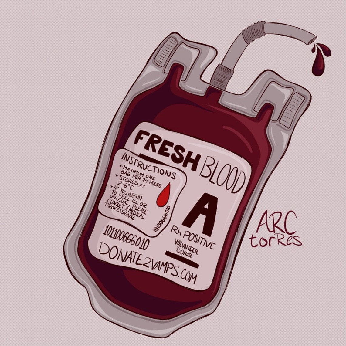 Vampire Blood Bag Stickers - Etsy