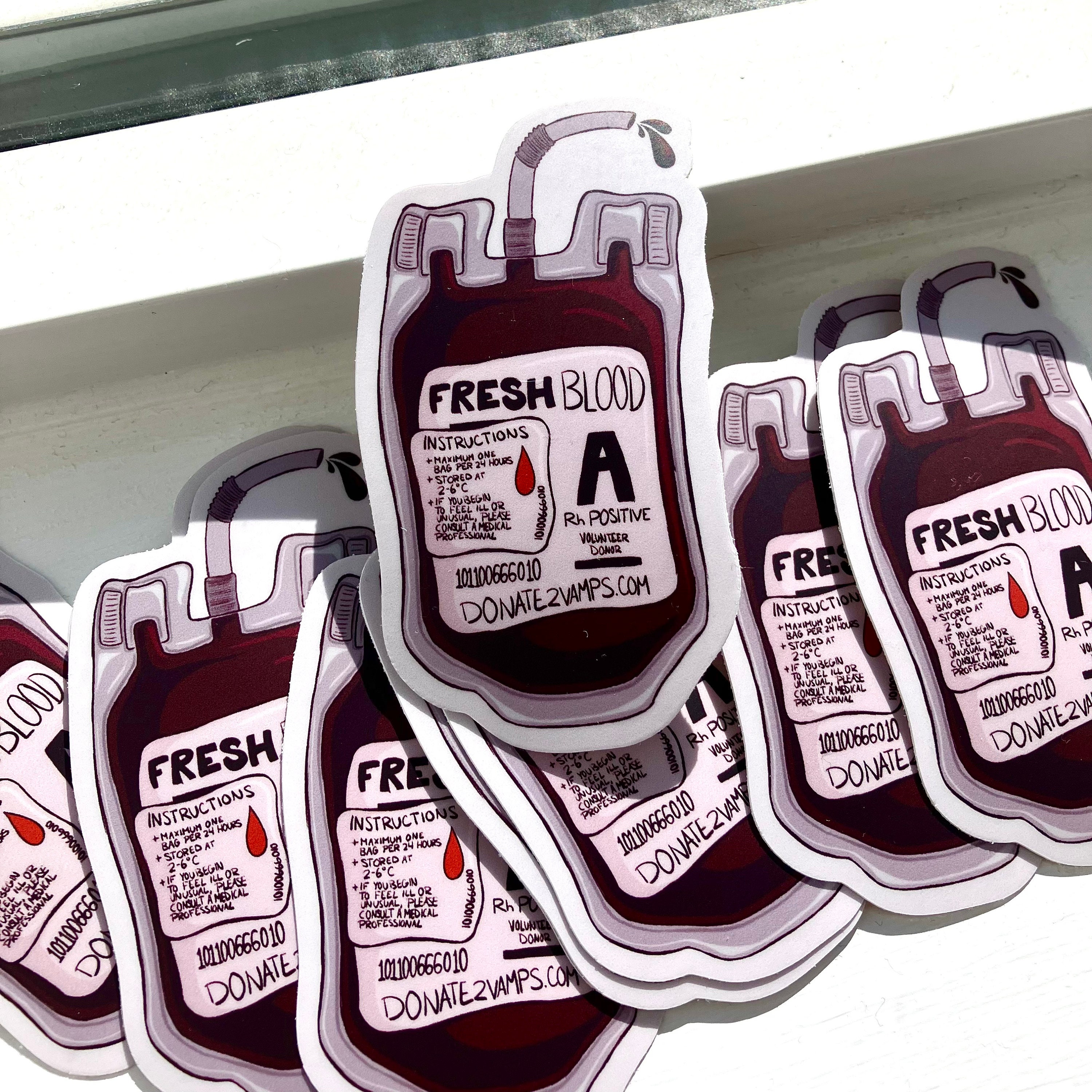 Vampire Blood Bag Stickers - Etsy