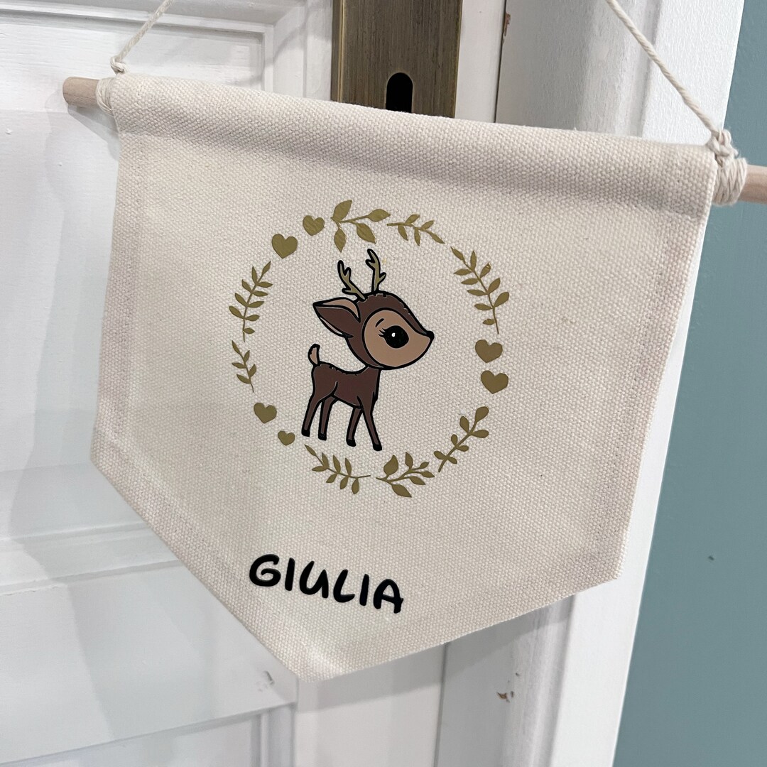 Fanion de chambre enfant / bébé personnalisé au prénom de l'enfant ...