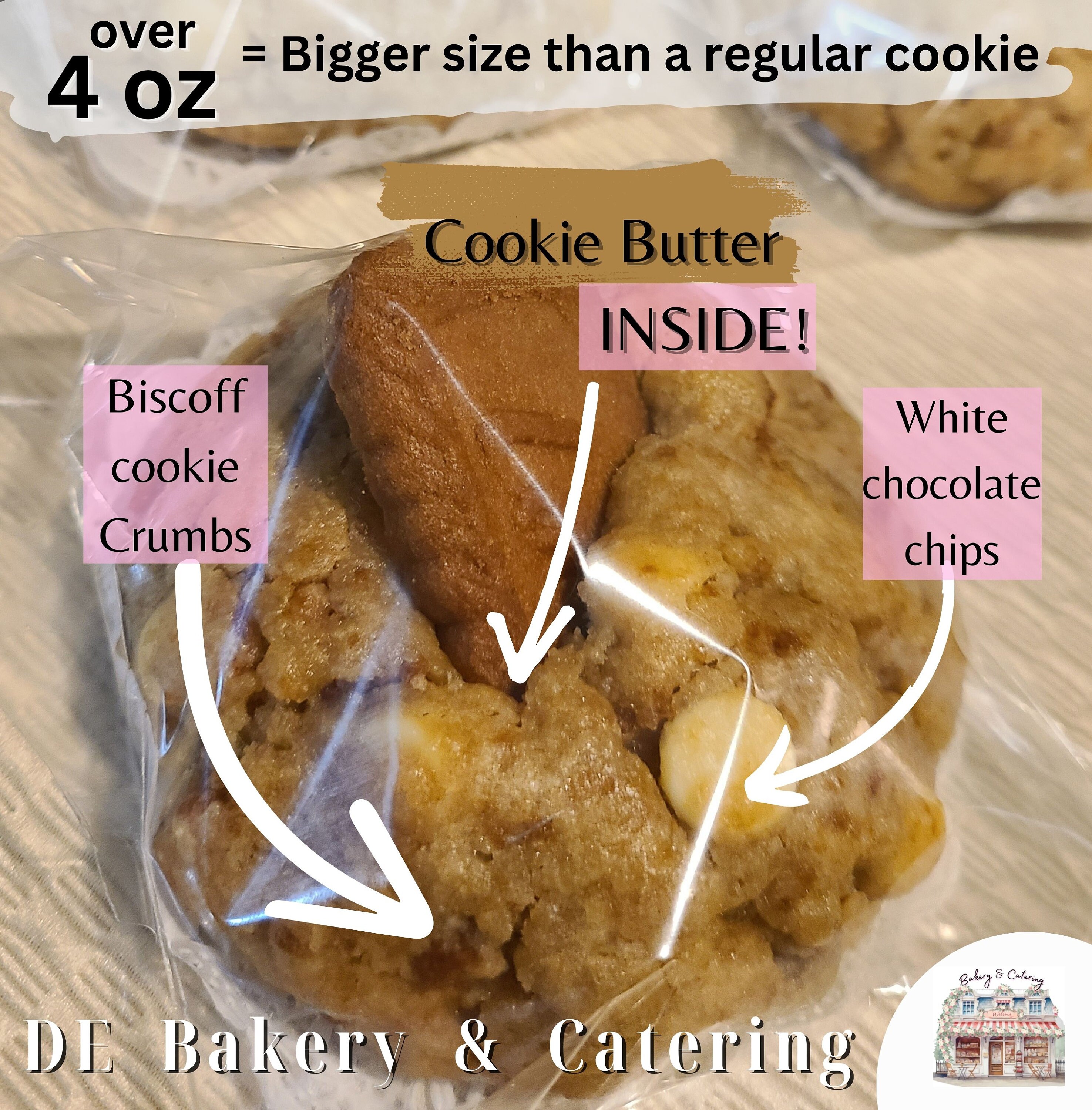 Biscoff Butter Filled Mega Cookies | Half-dozen | New York Style Cookie ...