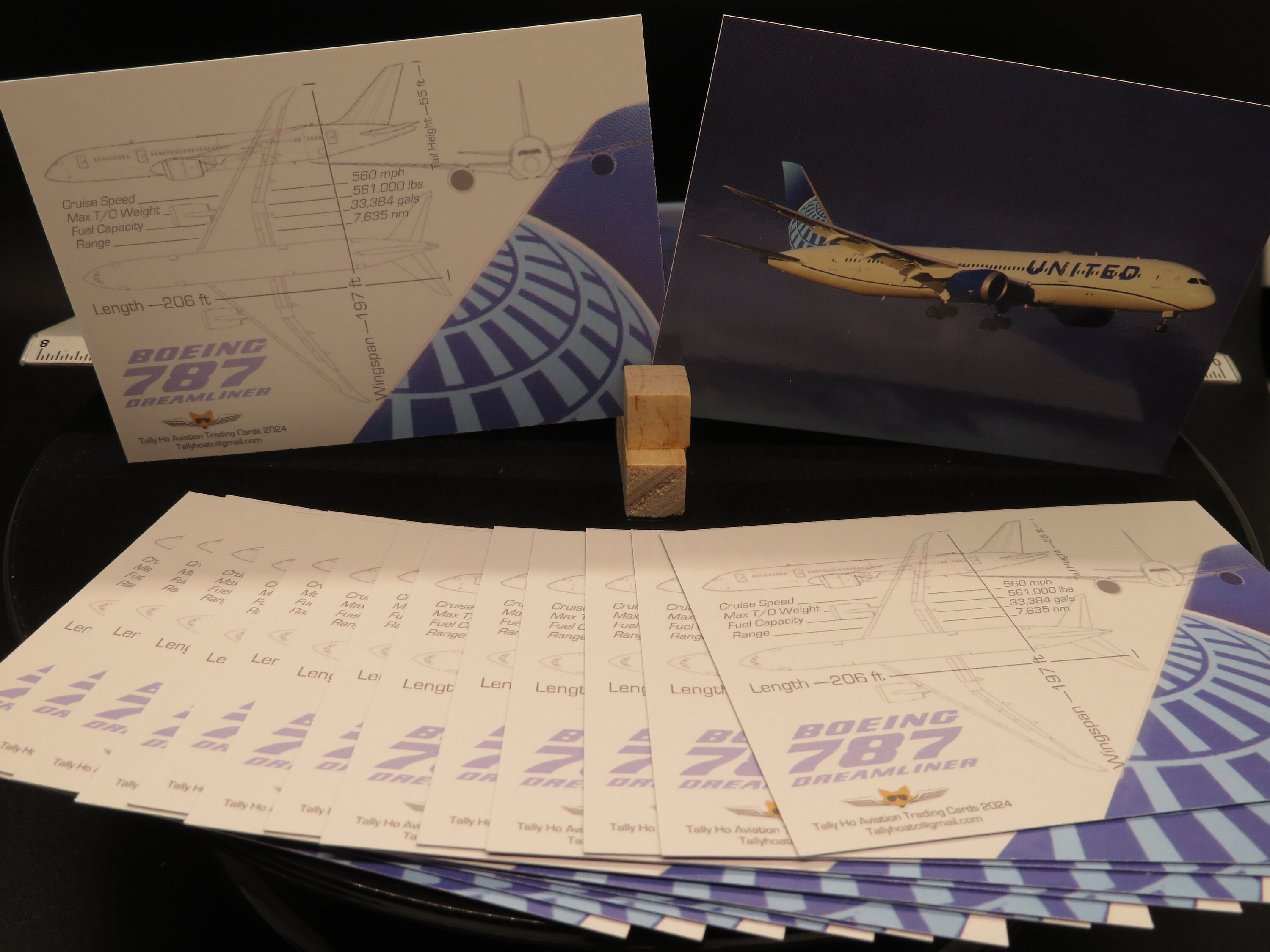 United Airlines Boeing 787 Set of 25 Airplane Trading Cards - 2.5"x 3.5 ...