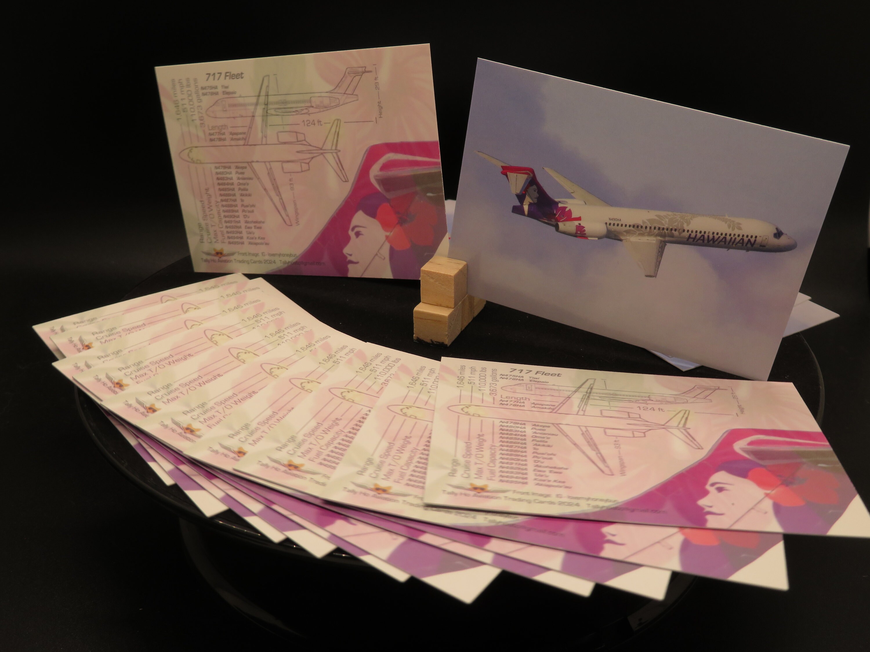 Hawaiian Airlines Boeing 717 Set of 50 Aviation Trading Cards 2.5x 3.5 ...