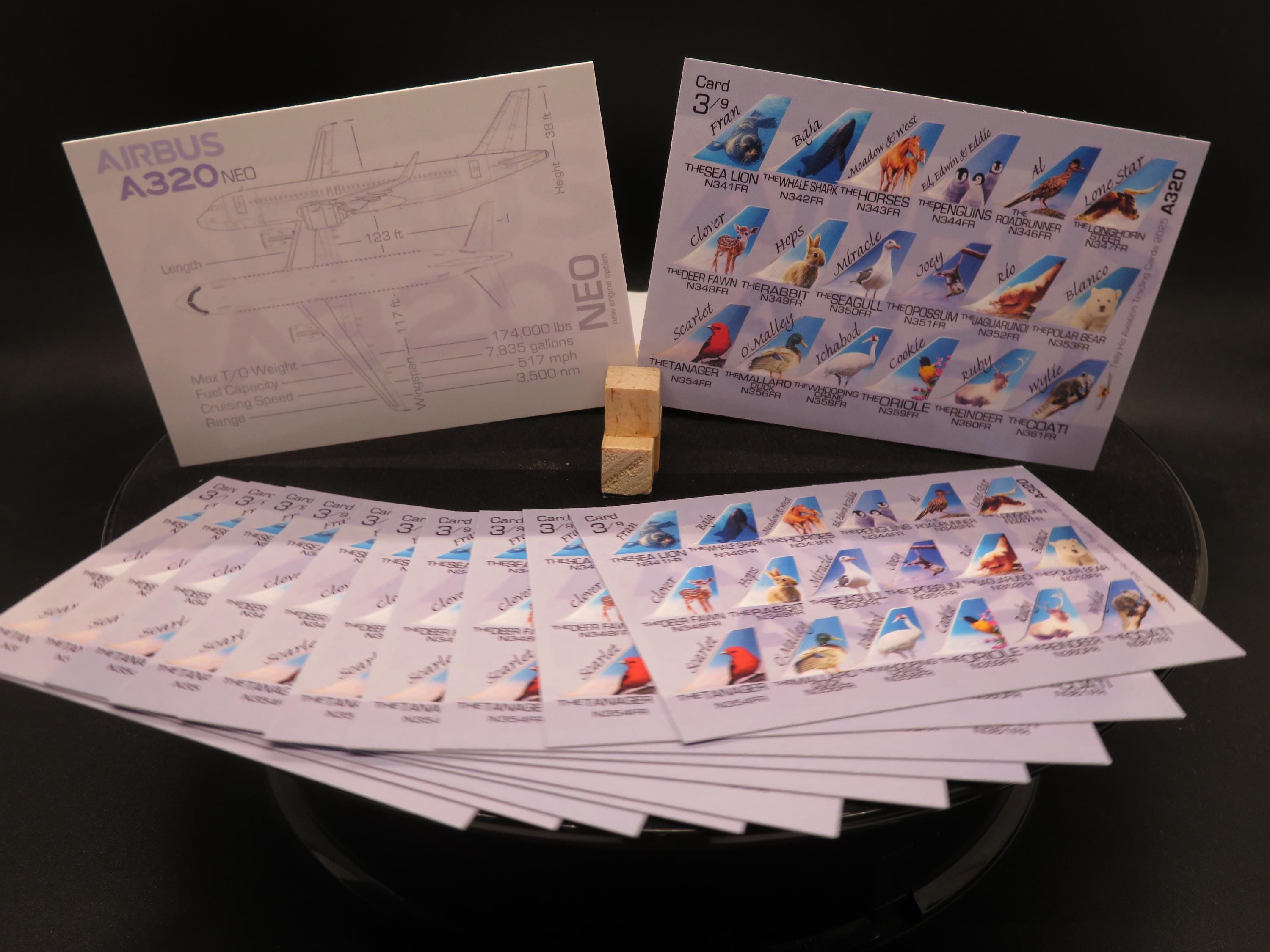 Frontier Airlines Aviation Trading Cards 9 Card Fleet Set (4 Sets ...