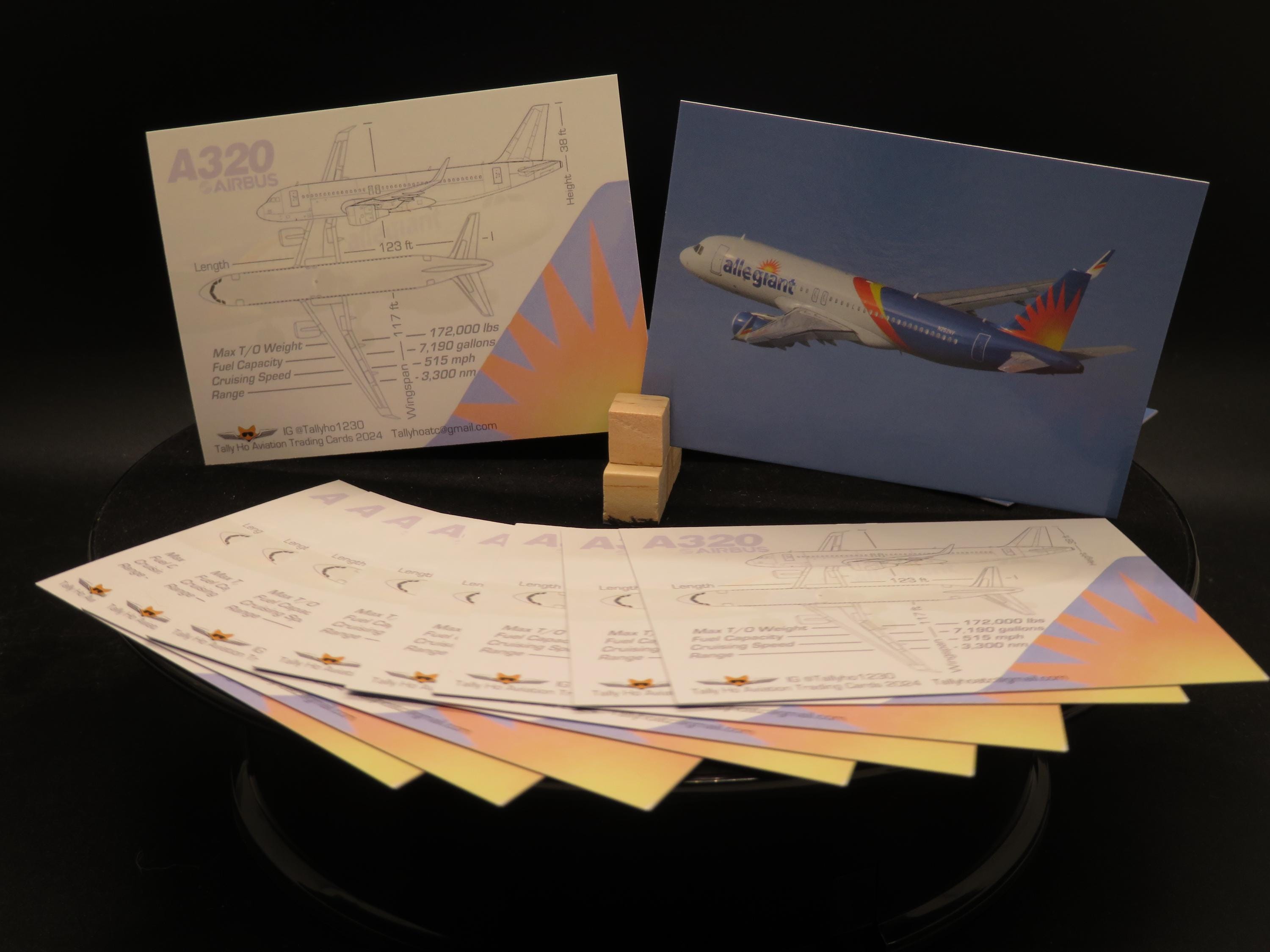 Allegiant Air Airbus A320 Set of 25 Airplane Trading Cards - 2.5"x 3.5 ...
