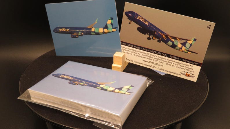 Jetblue Airways Airbus A321 Set of 50 Aviation Trading Cards 2.5x 3.5 ...