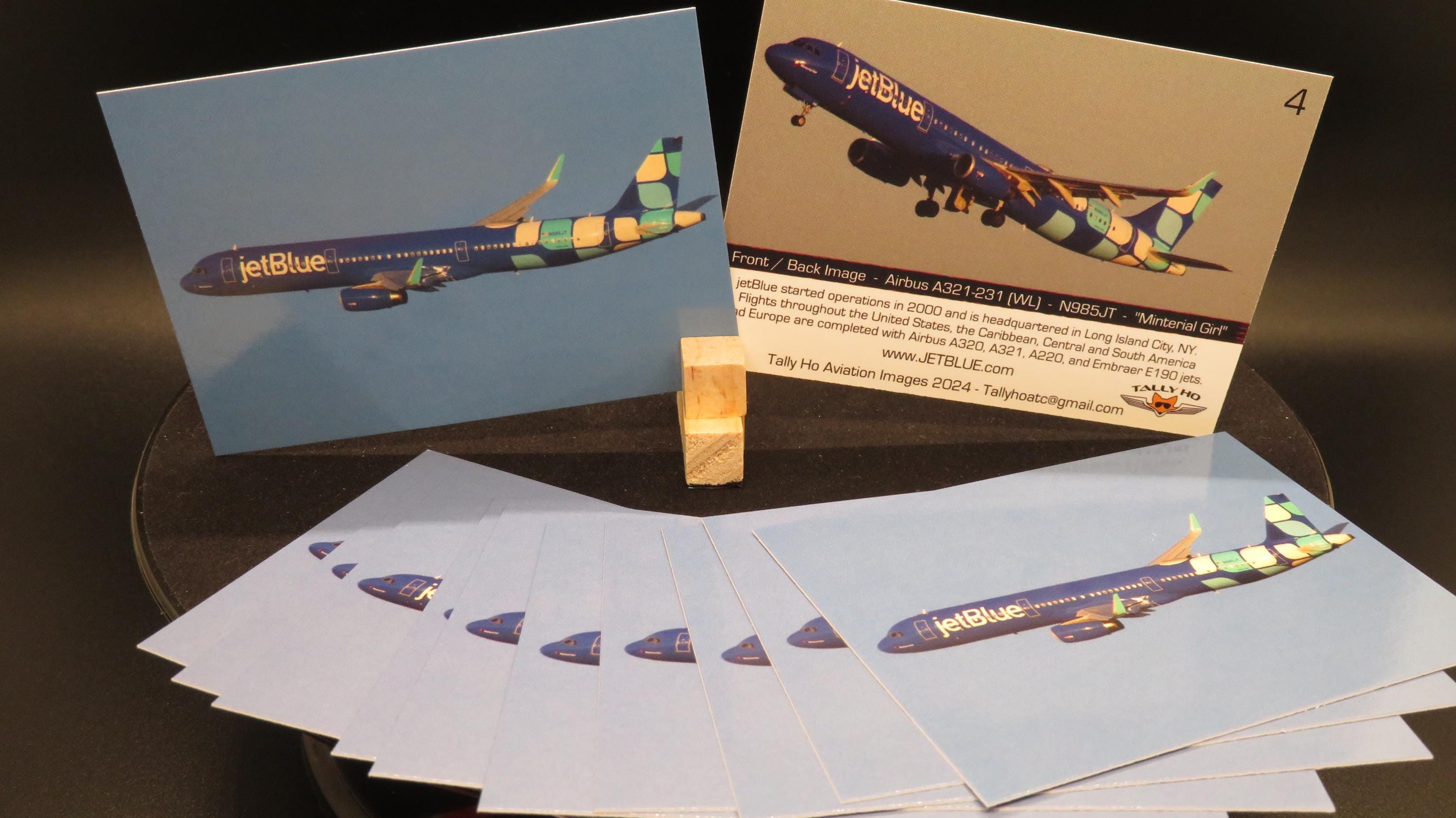 Jetblue Airways Airbus A321 Set of 50 Aviation Trading Cards 2.5x 3.5 ...