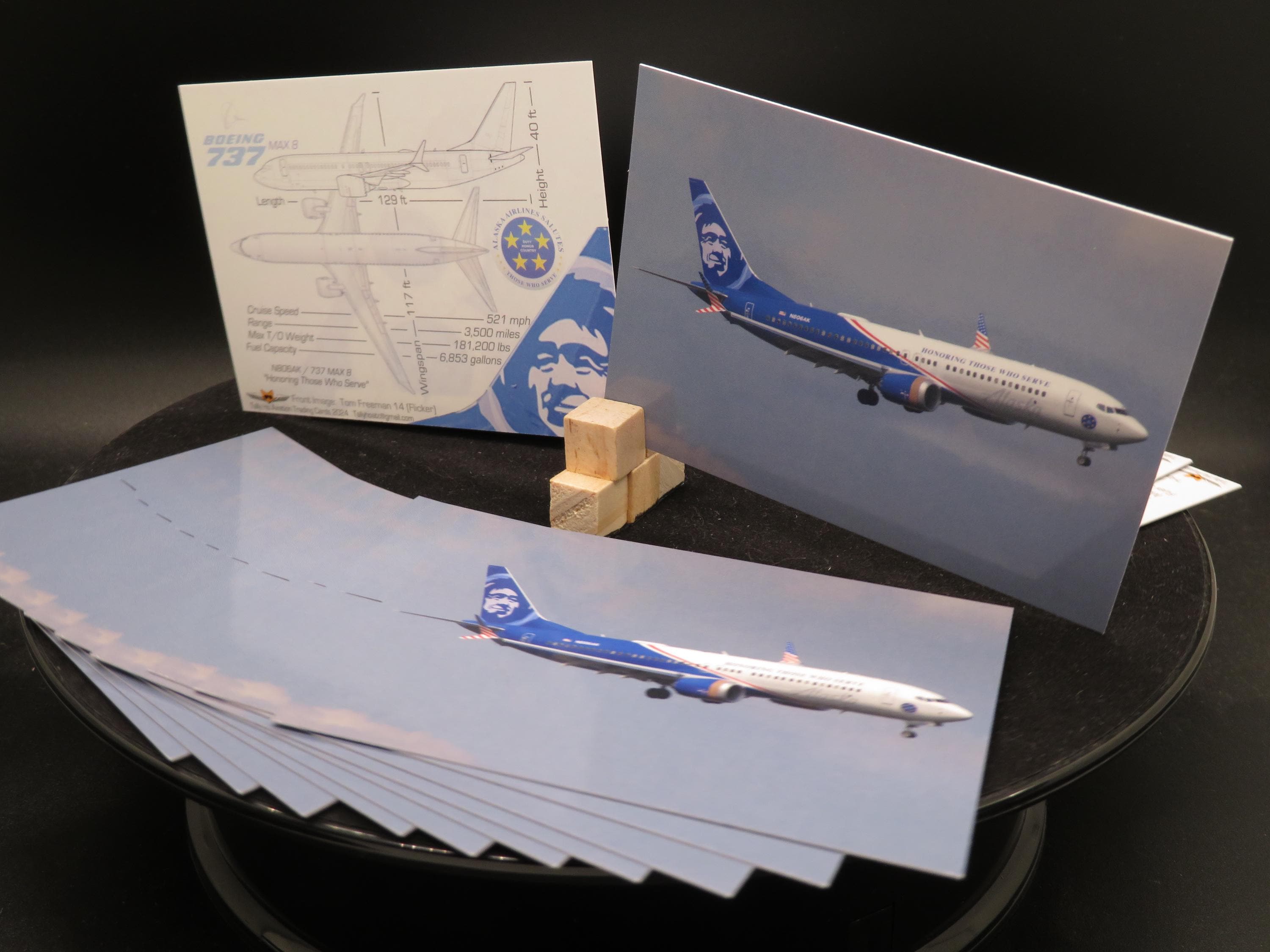 Alaska Airlines Boeing 737 Max 8 "honoring C/s..." - Set of 25 Aviation ...