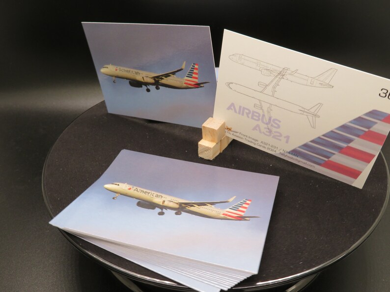 American Airlines Airbus A321 Set of 25 Aviation Trading Cards 2.5x 3.5 ...