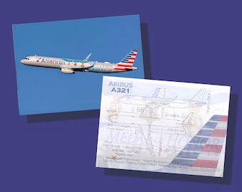 Jetblue Airways Airbus A321 Set of 50 Aviation Trading Cards - 2.5"x 3. ...