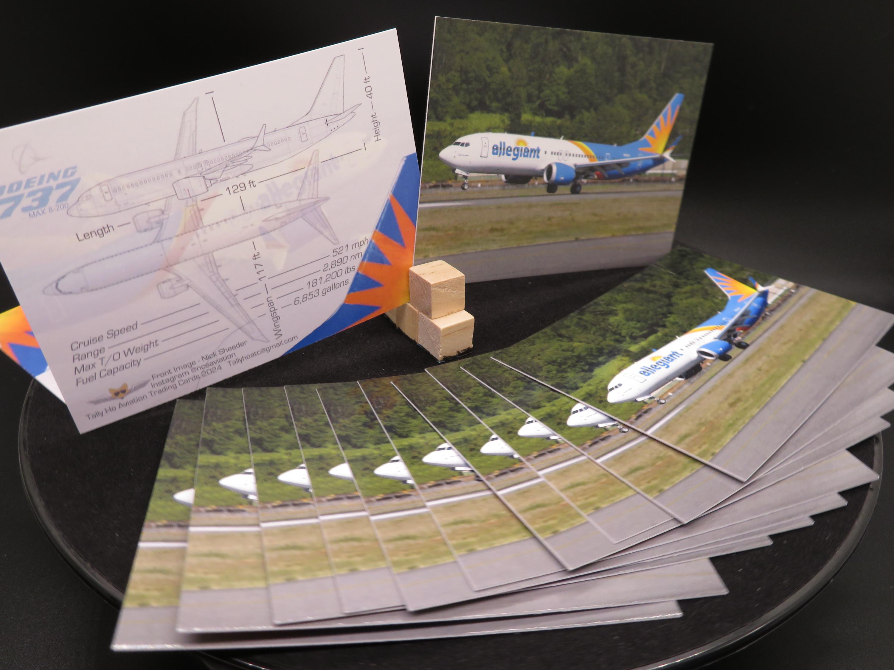 Allegiant Air Boeing 737 MAX 8-200 Set of 25 Airplane Trading Cards - 2 ...