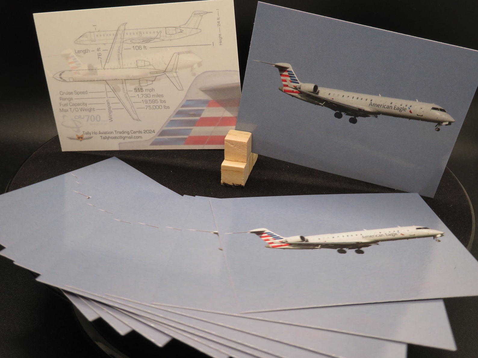 American Eagle CRJ 700 Set of 25 Aviation Airplane Trading Cards - 2.5 ...