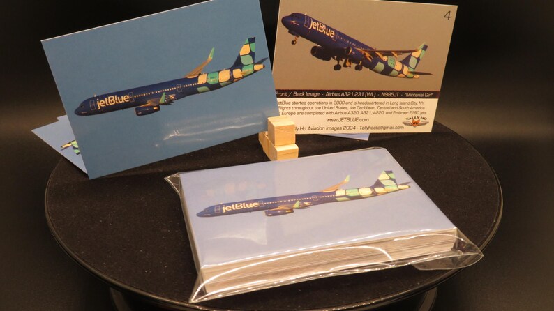 Jetblue Airways Airbus A321 Set of 50 Aviation Trading Cards 2.5x 3.5 ...