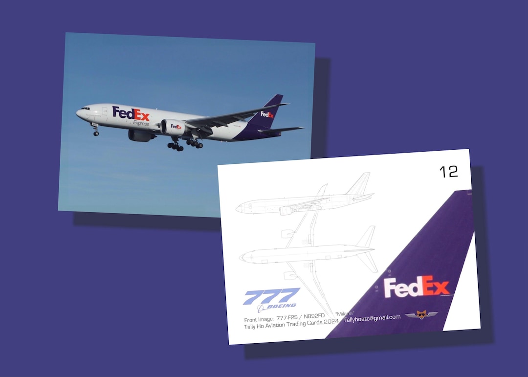 Fedex Boeing 777 Aviation Trading Cards - Set of 25 - 2.5"x 3.5 ...