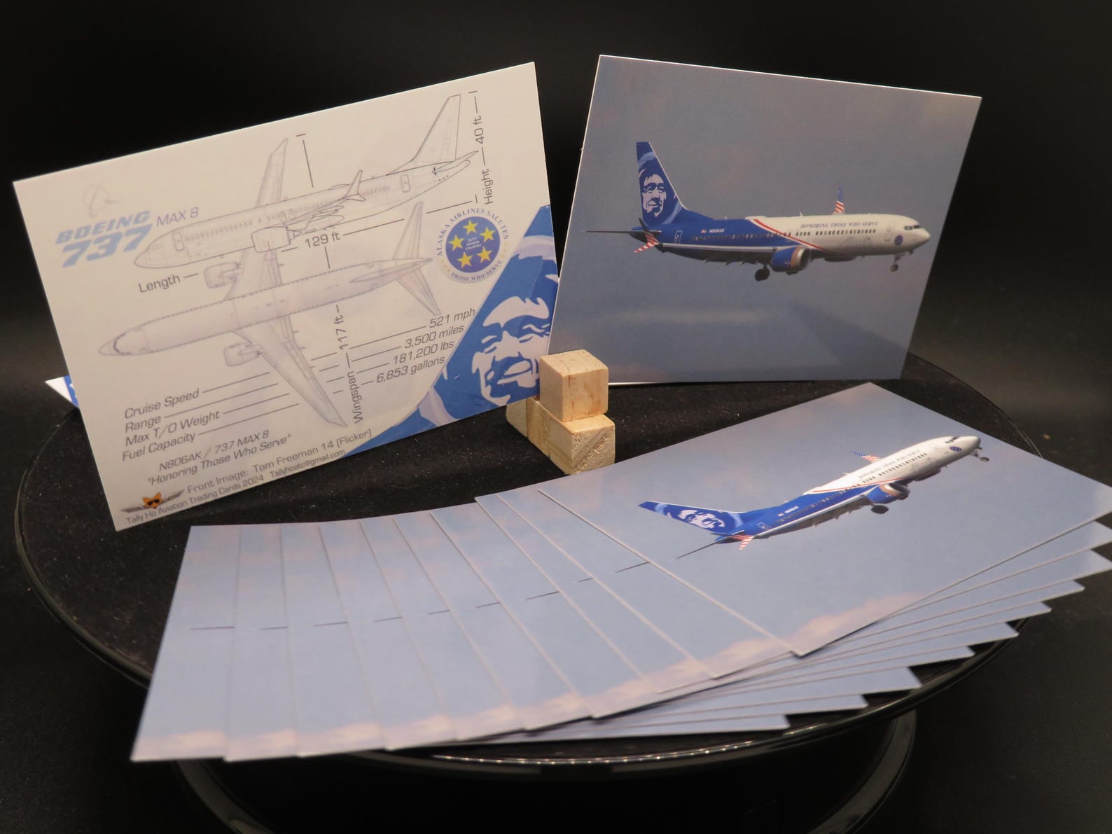 Alaska Airlines Boeing 737 Max 8 "honoring C/s..." - Set of 25 Aviation ...