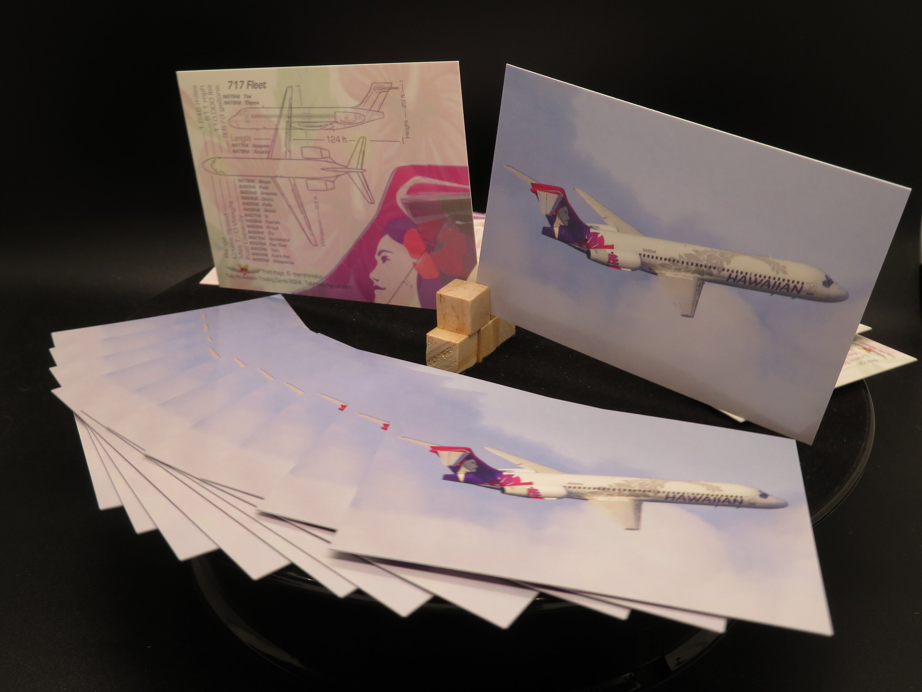 Hawaiian Airlines Boeing 717 Set of 50 Aviation Trading Cards 2.5x 3.5 ...
