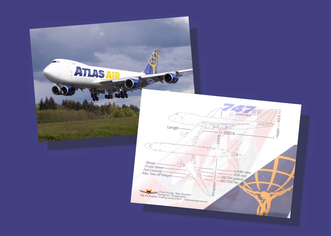 Atlas Air Boeing 747-8F Trading Cards - Set of 25 - Etsy