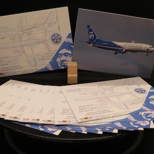 Alaska Airlines Boeing 737 Max 8 "honoring C/s..." - Set of 25 Aviation ...