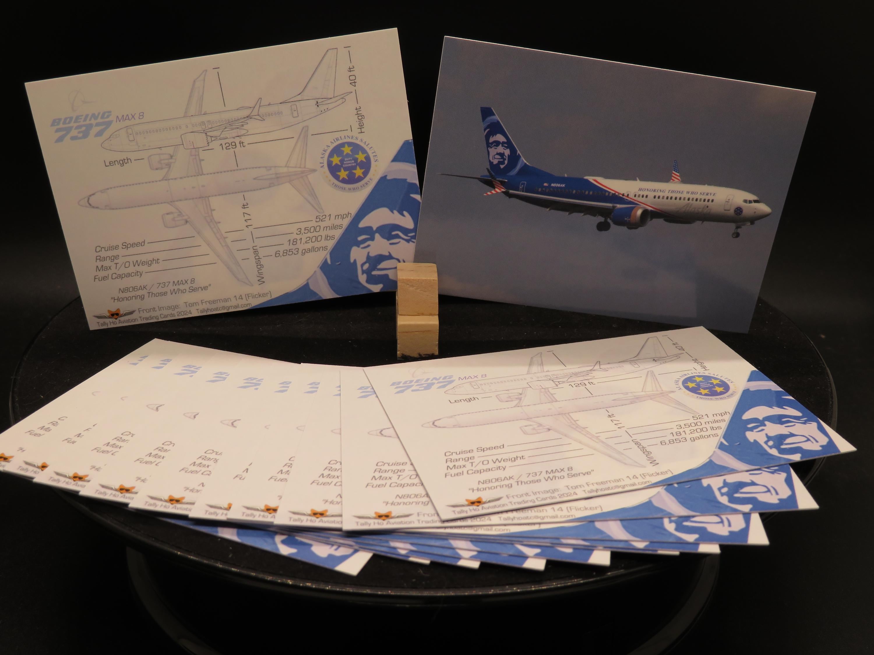 Alaska Airlines Boeing 737 Max 8 "honoring C/s..." - Set of 25 Aviation ...